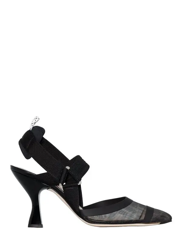 Fendi Colibrì Ff Motif Slingback Pumps - Black