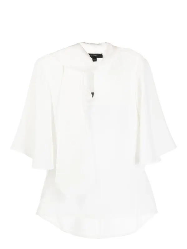 ELLERY Scarf Detail Blouse - White