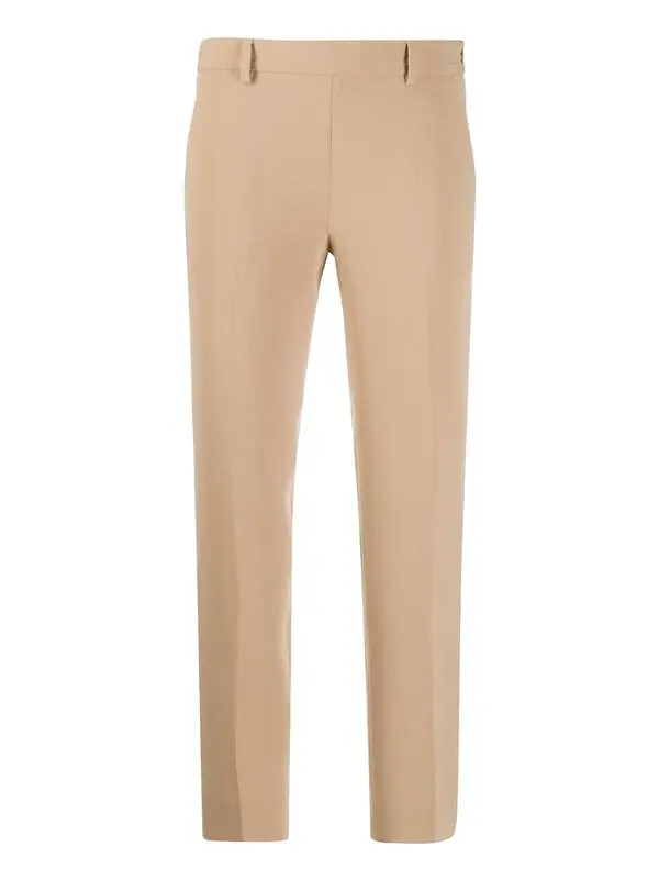 Alberto Biani Pleated Cropped Trousers - Brown
