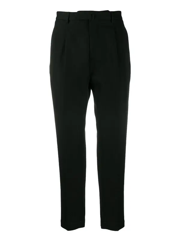 DELL'OGLIO Tailored Cropped Trousers - Black