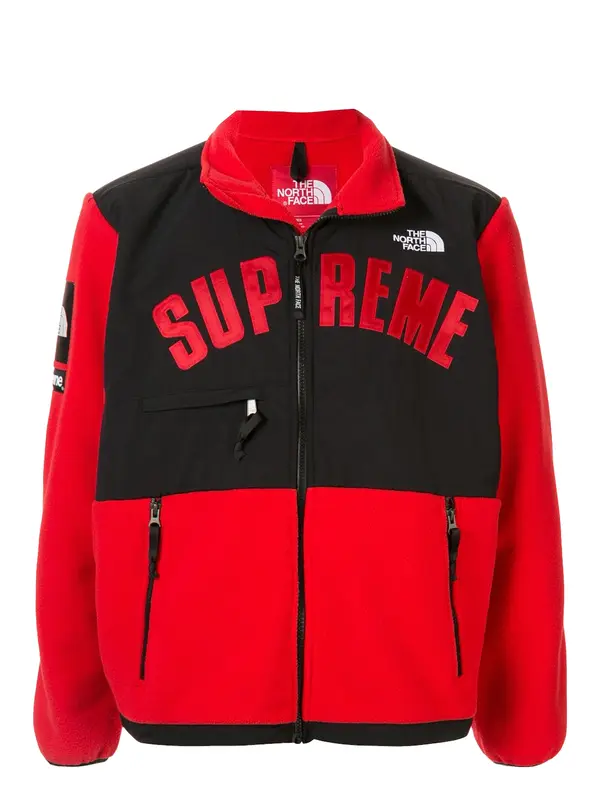 Supreme X The North Face Arc Logo Denali Fleece Jacket - Red
