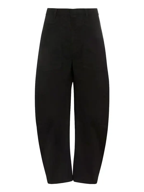 NILI LOTAN Shon Curved Balloon-leg Trousers - Black