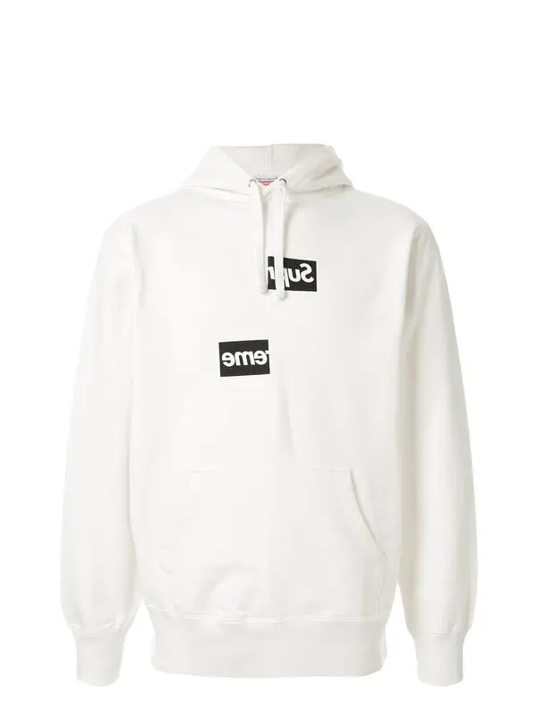 Comme Des Garçons X Supreme 2018 Logo Hoodie - White