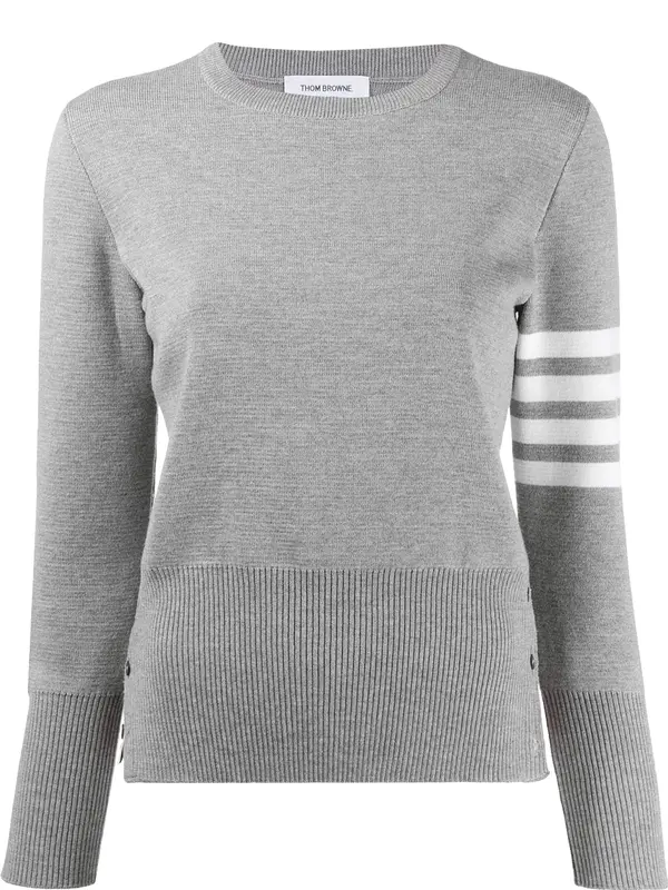 Thom Browne 4-bar Milano Stitch Jumper - Grey