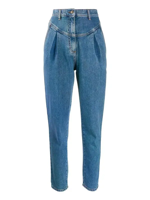 Philosophy Di Lorenzo Serafini High-rise Tapered Jeans - Blue
