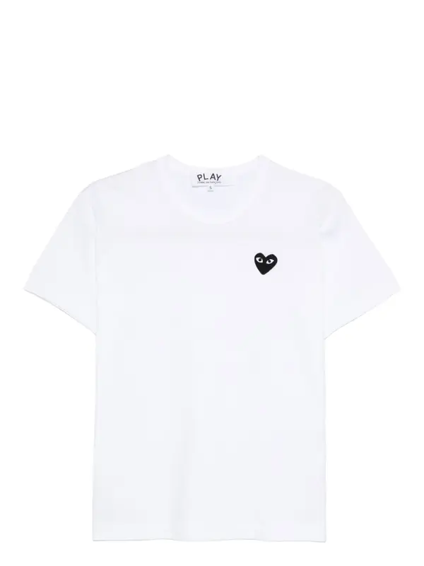 Play Comme Des Garcon Heart Patch T-shirt - White