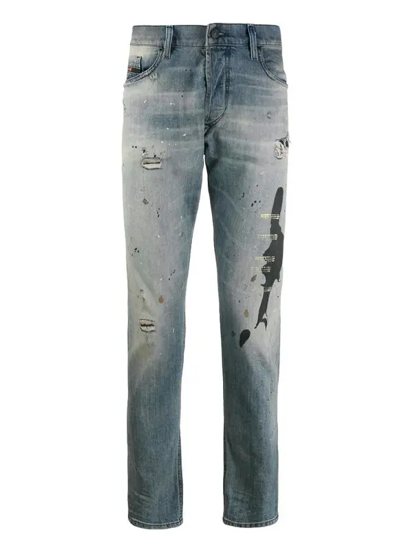 DIESEL® Slim Distressed Jeans - Blue