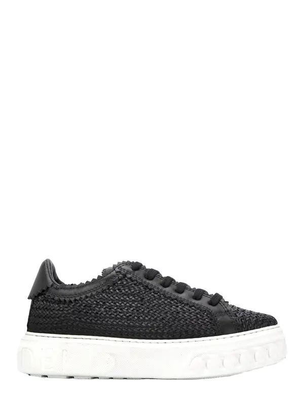 Casadei Woven Off-road Sneakers - Black