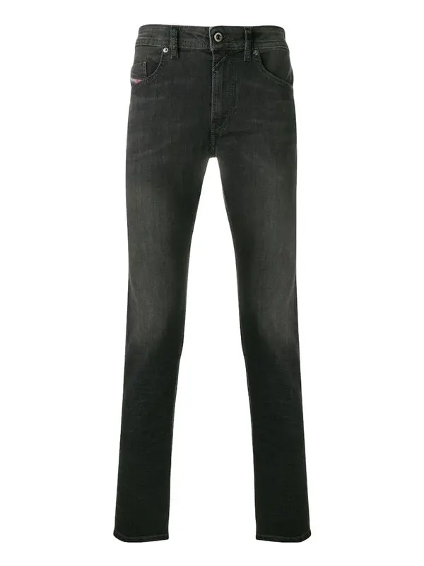 DIESEL® Stone Wash Straight Leg Jeans - Grey