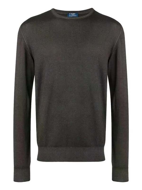 BARBA NAPOLI Round Neck Jumper - Brown