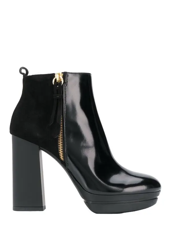 Hogan Platform Ankle Boots - Black