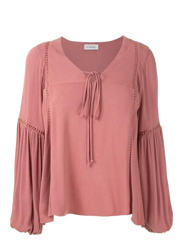 OLYMPIAH Hagia Wide Sleeves Blouse - Pink