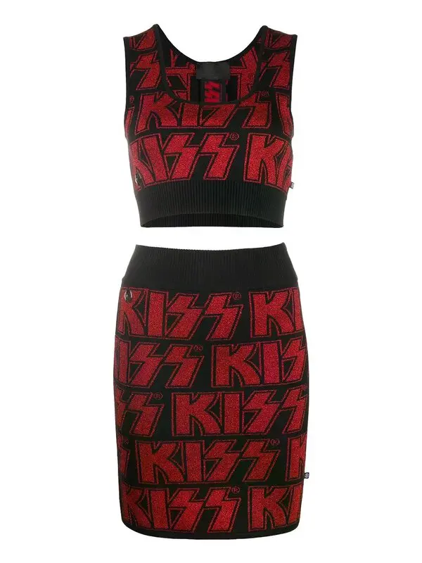 Philipp Plein Rock Band Jacquard Two-piece Set - Red