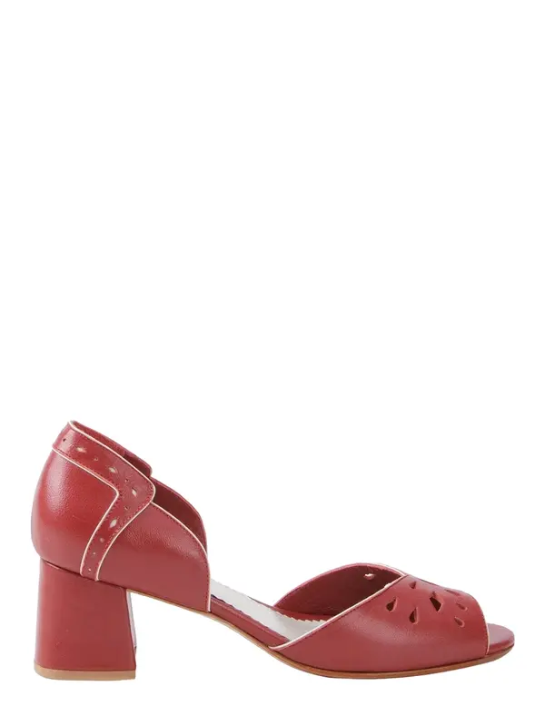 STUDIO CHOFAKIAN Chunky Heel Sandals - Red