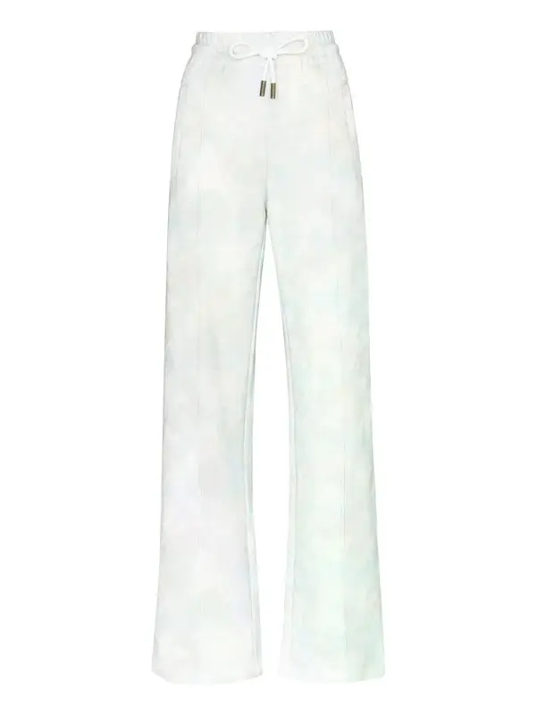 Off-White Cloud Print Straight Leg Track Pants - Blue