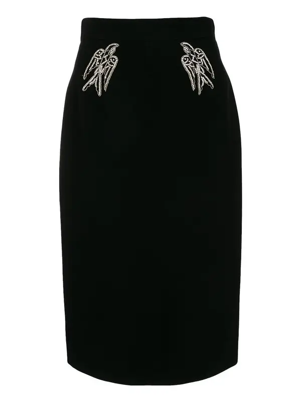 N°21 Embellished Pencil Skirt - Black