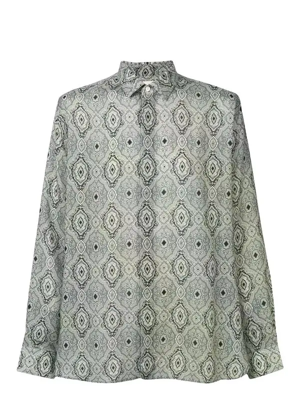 Saint Laurent Paisley Printed Shirt - Grey