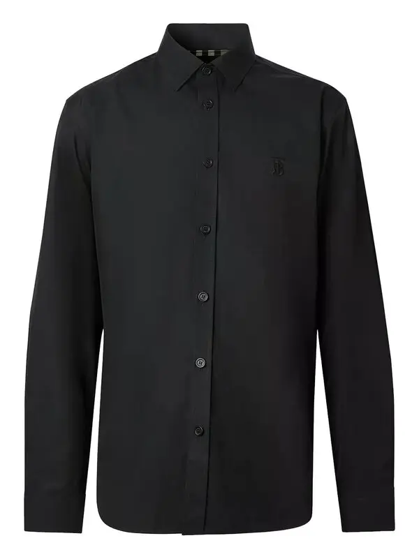 Burberry Monogram Embroidered Shirt - Black