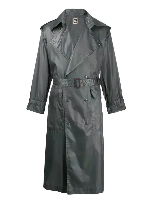 Issey Miyake 1970's Double Breasted Trench Coat - Grey