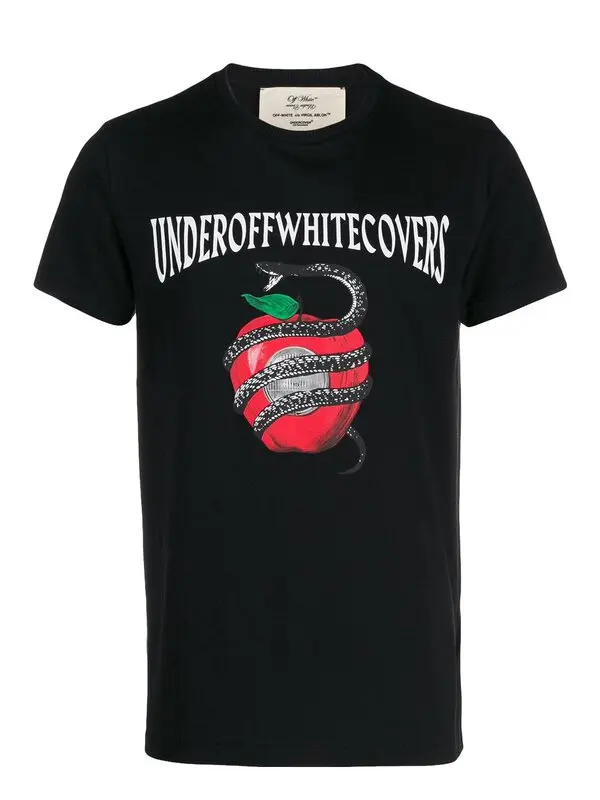 Off-White Apple Snake Print T-shirt - Black