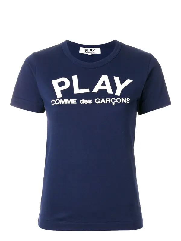 Play Comme Des Garcon Slim Fit Logo T-shirt - Blue