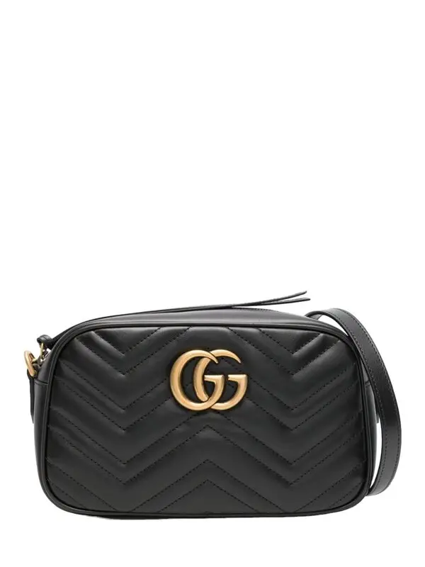 Gucci Small Gg Marmont Shoulder Bag - Black