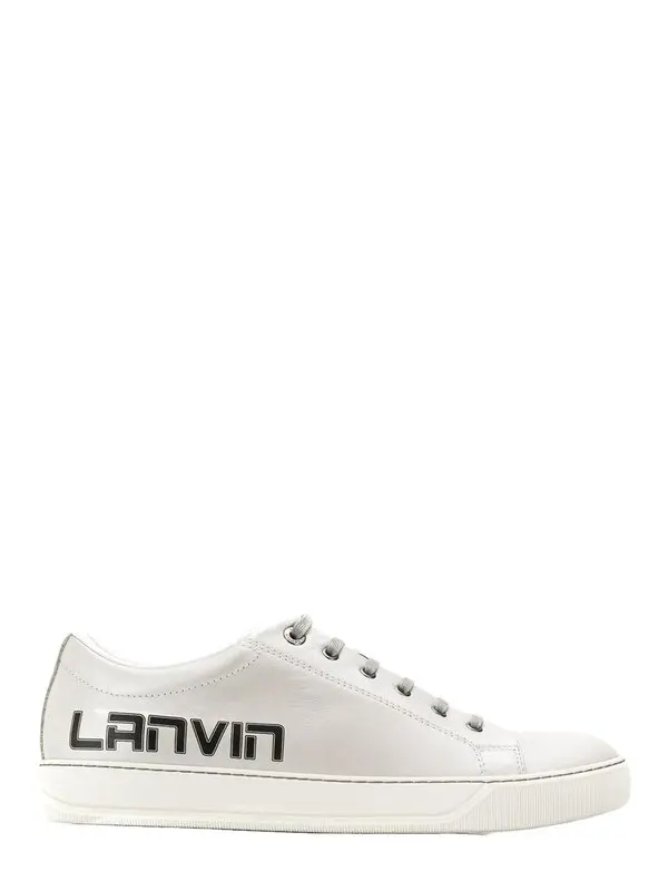LANVIN Logo Print Low-top Sneakers - Silver