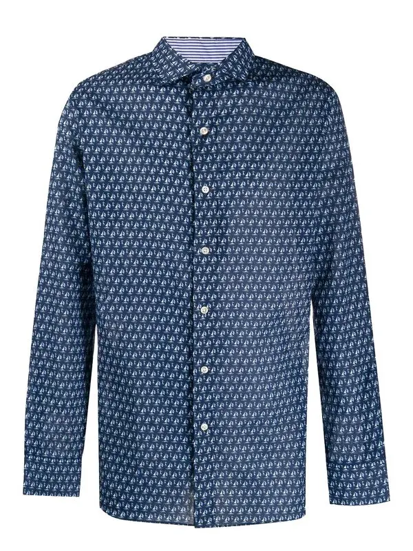 Polo Ralph Lauren Sailboat Print Shirt - Blue