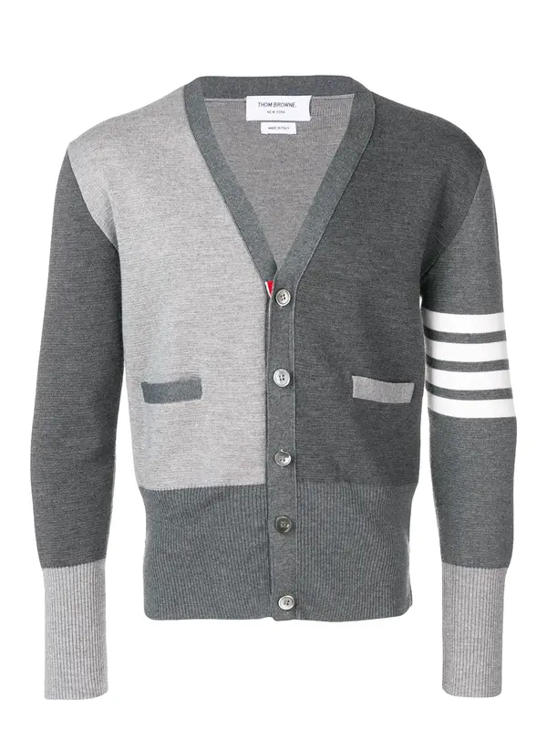 Thom Browne Fun-mix Merino Wool Cardigan - Grey