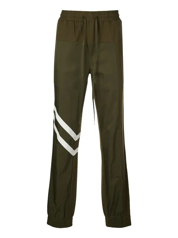 GOD'S MASTERFUL CHILDREN Geometric Panelled Track Pants - Green