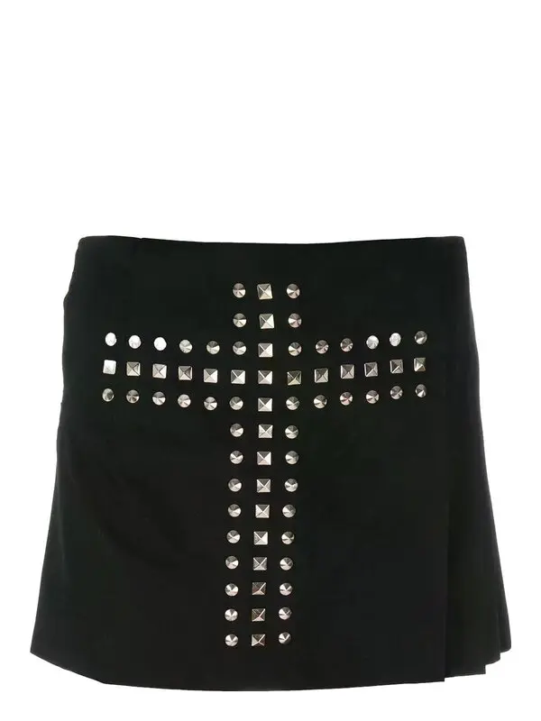 Comme Des Garçons Cross Stud Overlapping Shorts - Black
