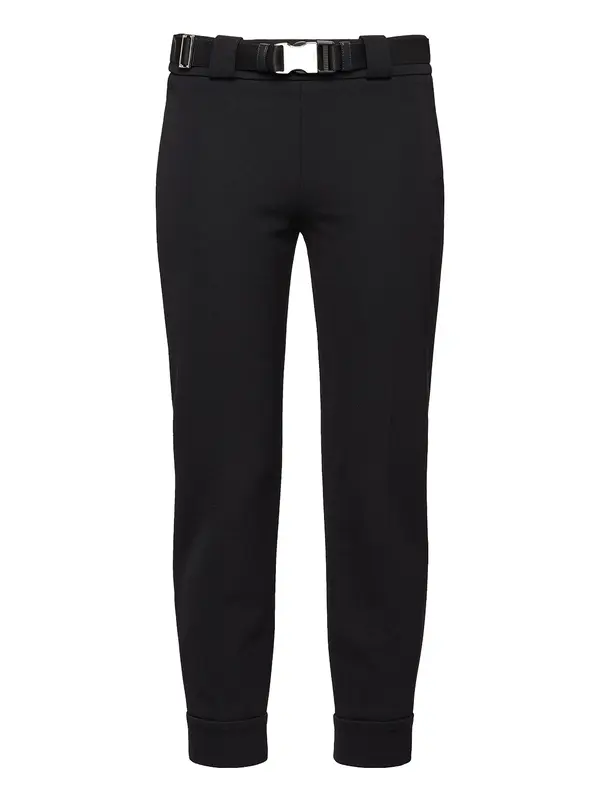 Prada Tailored Trousers With Zip Detail - Black
