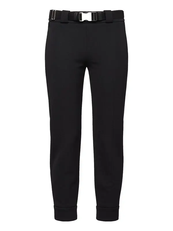 Prada Tailored Trousers With Zip Detail - Black