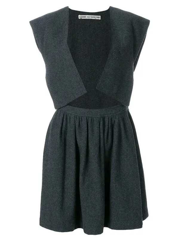 Comme Des Garçons Open Front Dress - Grey