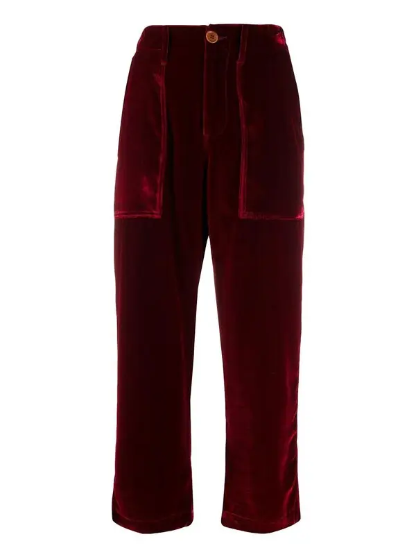 MAISON JEJIA High-rise Cropped Trousers - Red
