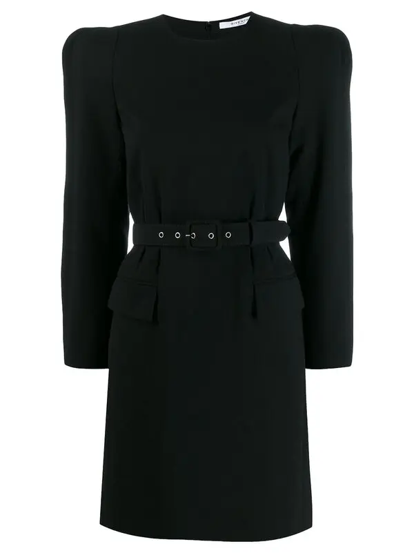 Givenchy Belted Structured Dress - Black