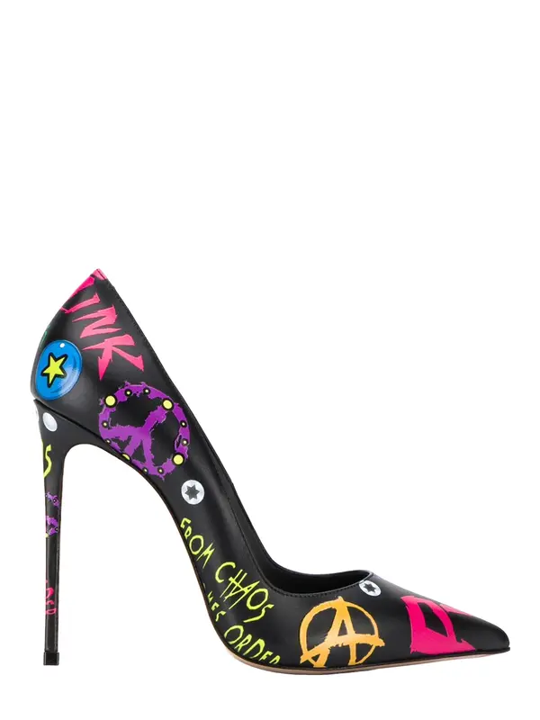 LE SILLA Eva 120 Printed Pumps - Black