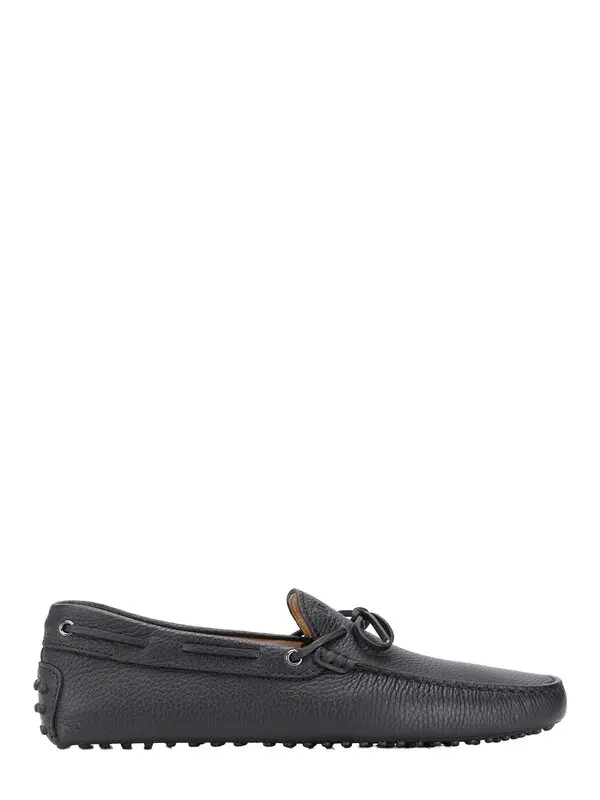 TOD'S Gommino Driving Shoes With Tie Detail - Black