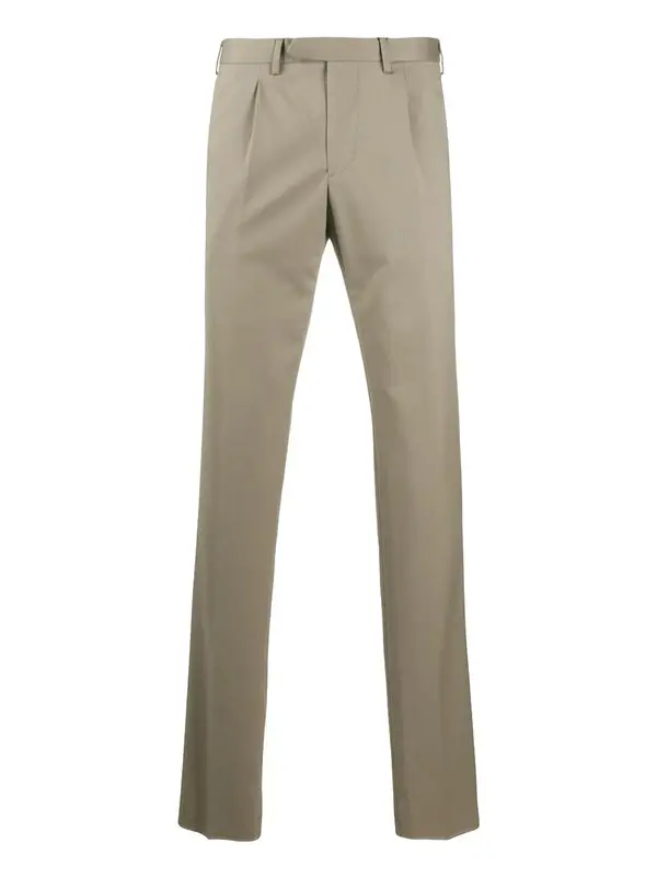 DELL'OGLIO Slim-fit Tailored Trousers - Neutrals