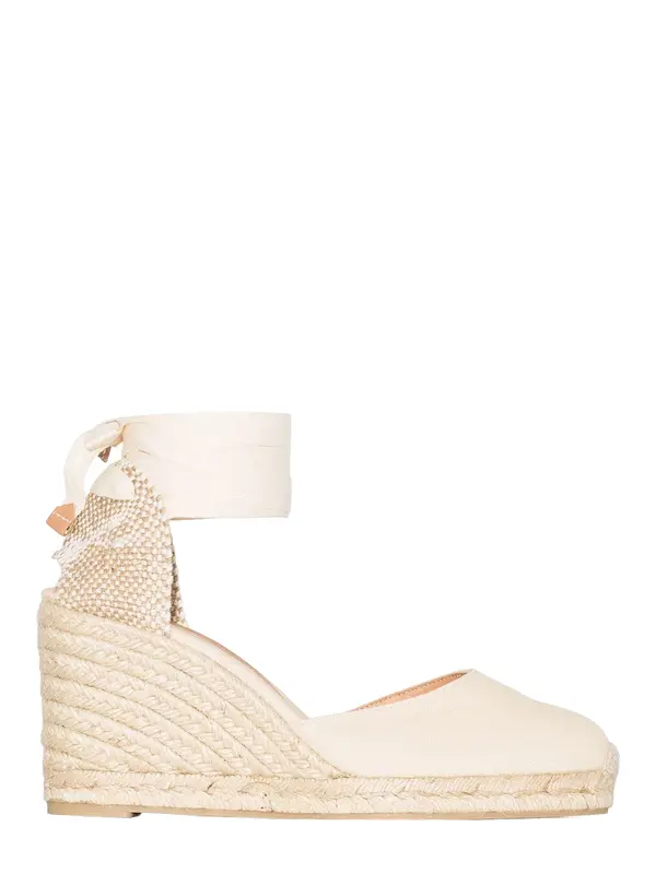 CastaÑer Carina 80 Canvas Wedge Espadrilles - Neutrals