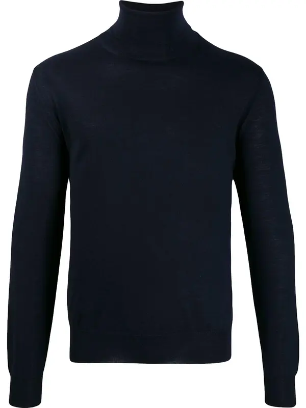 Canali Roll-neck Sweater - Blue
