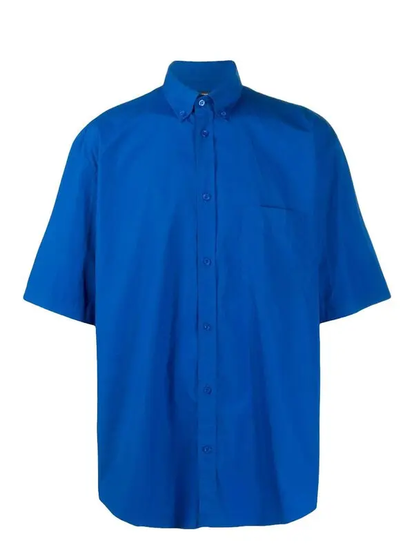 Balenciaga Short Sleeved Logo Shirt - Blue