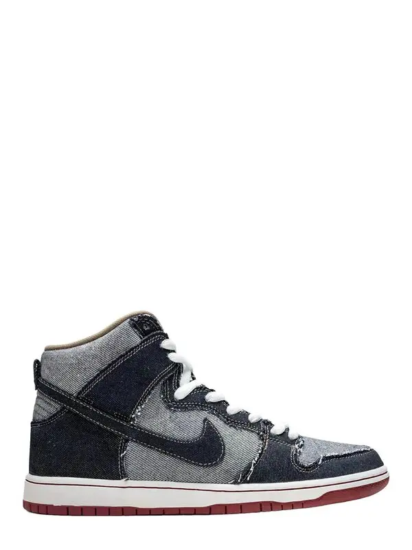 Nike Sb Dunk High Qs Reese Forbes Denim Sneakers - Charcoal