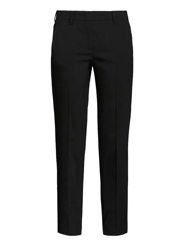 Prada Slim-fit Cropped Trousers - Black
