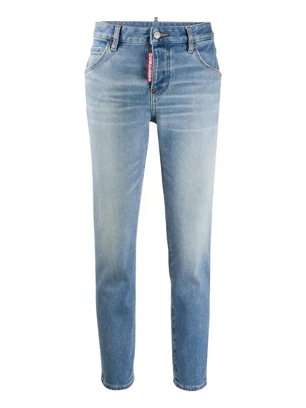 Dsquared2 Cropped Skinny Jeans - Blue