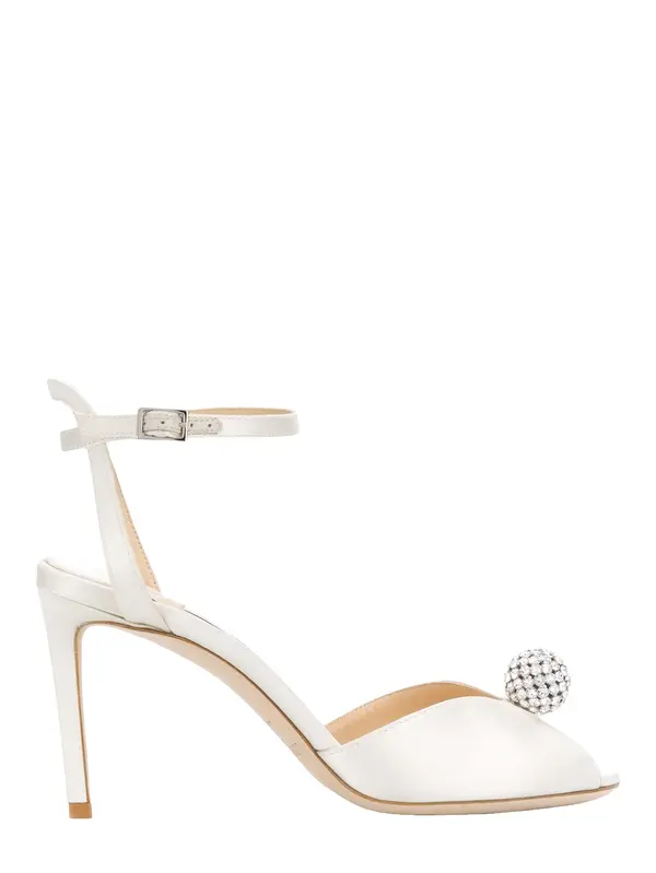 JIMMY CHOO Sacora 85mm Sandals - White
