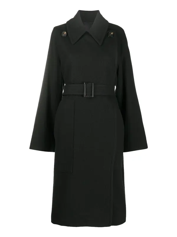 Rick Owens Belted Coat - Black