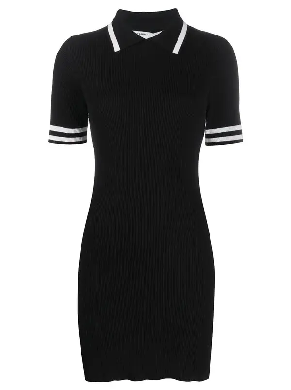 Off-White Fitted Polo Dress - Black