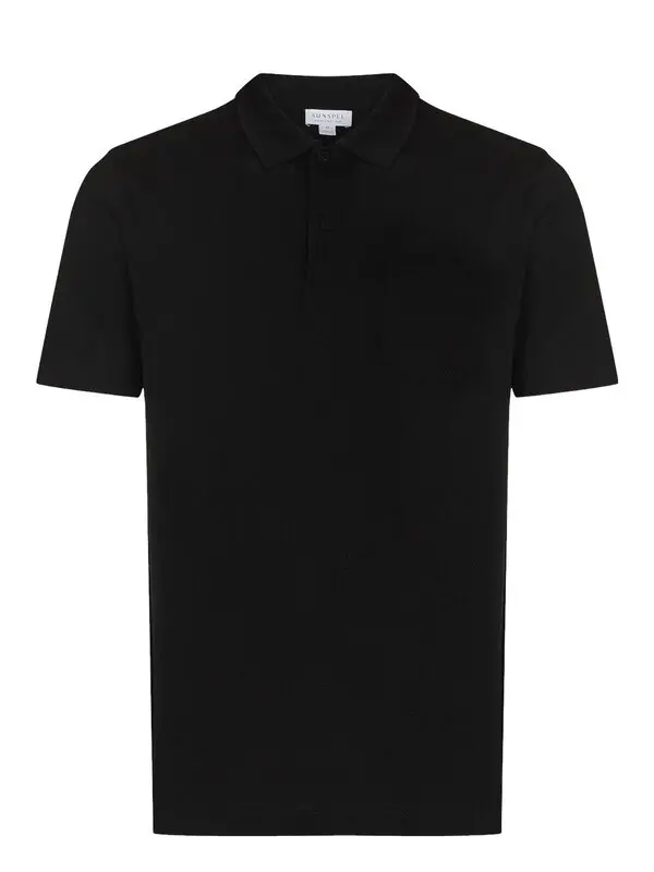 Sunspel Riviera Polo Shirt - Black