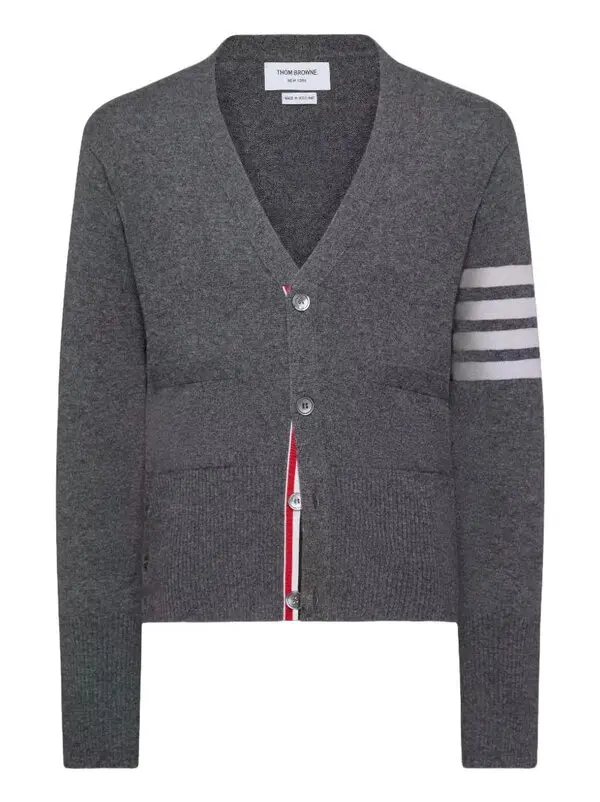 Thom Browne 4-bar Cashmere Cardigan - Grey